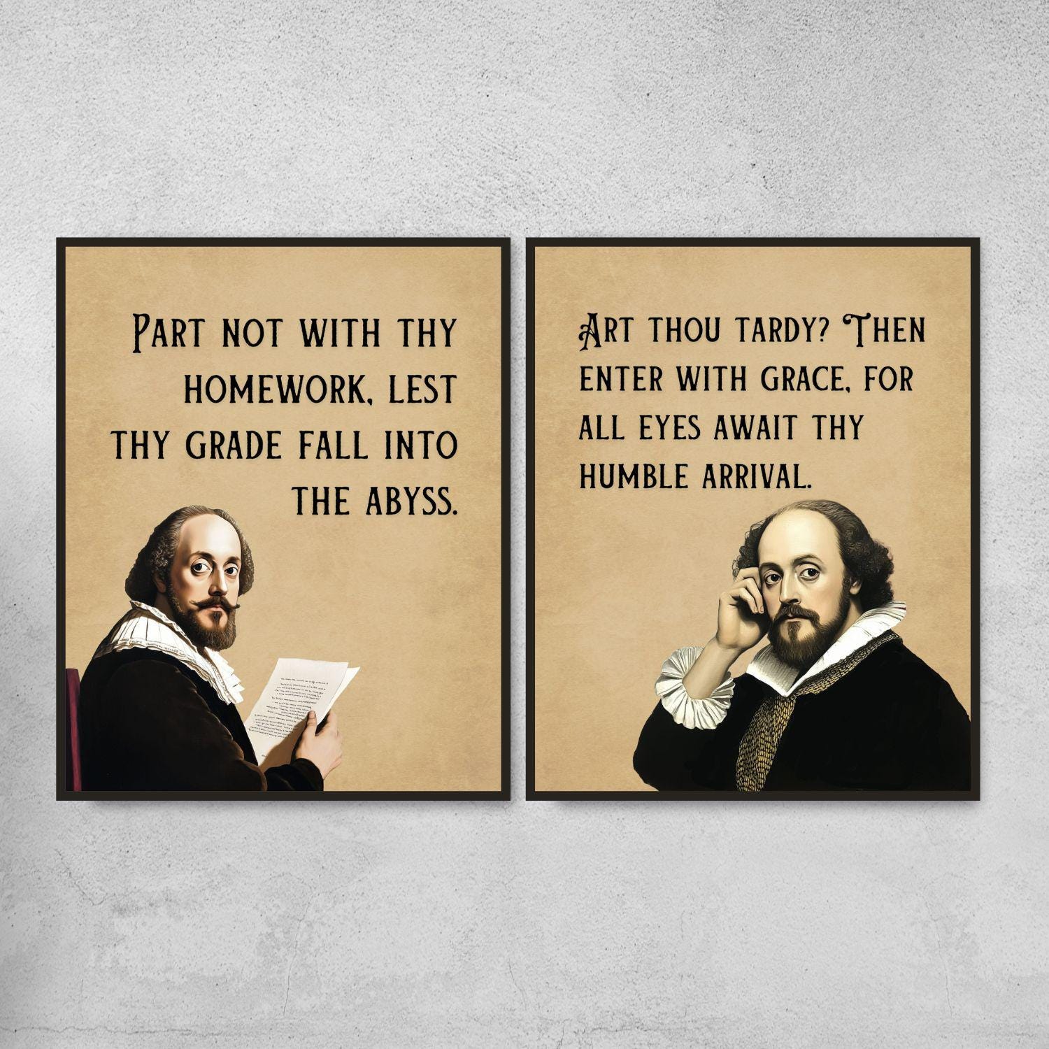 Funny Shakespeare Classroom Rules Posters for English Classroom ...