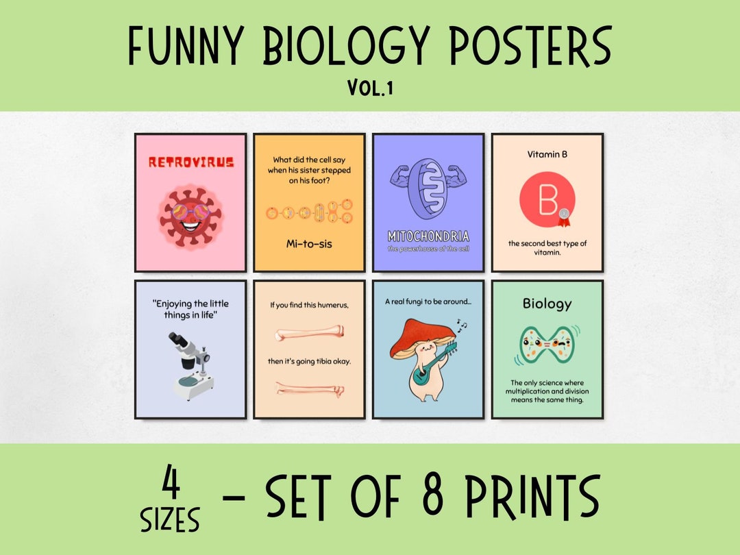 Funny Biology Posters for Biology Classroom Decor, Popular Science ...