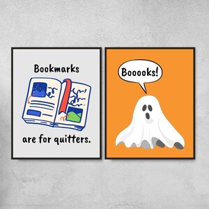 Set of 8 Funny Literary Arts Printable Posters, Book Lover Wall Art ...