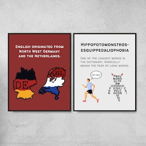 10 English Fun Facts Posters Printable for Classroom and Bulletin Board ...