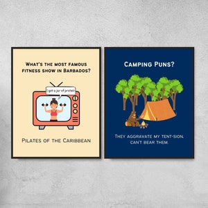 Set of 8 Funny Physical Education Puns and Memes Printable Posters, PE ...