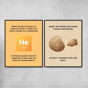 Physics Fun Facts Posters for Classroom Decorations, Popular Science ...