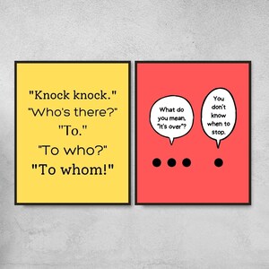 Set of 8 Funny English Classroom Printable Posters, English Teacher ...