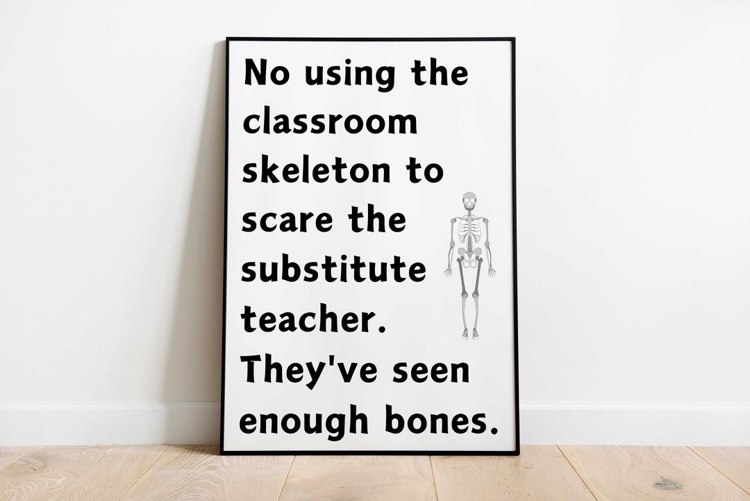 Classroom Rules Poster for Biology Decor, Funny Science Classroom Decor ...