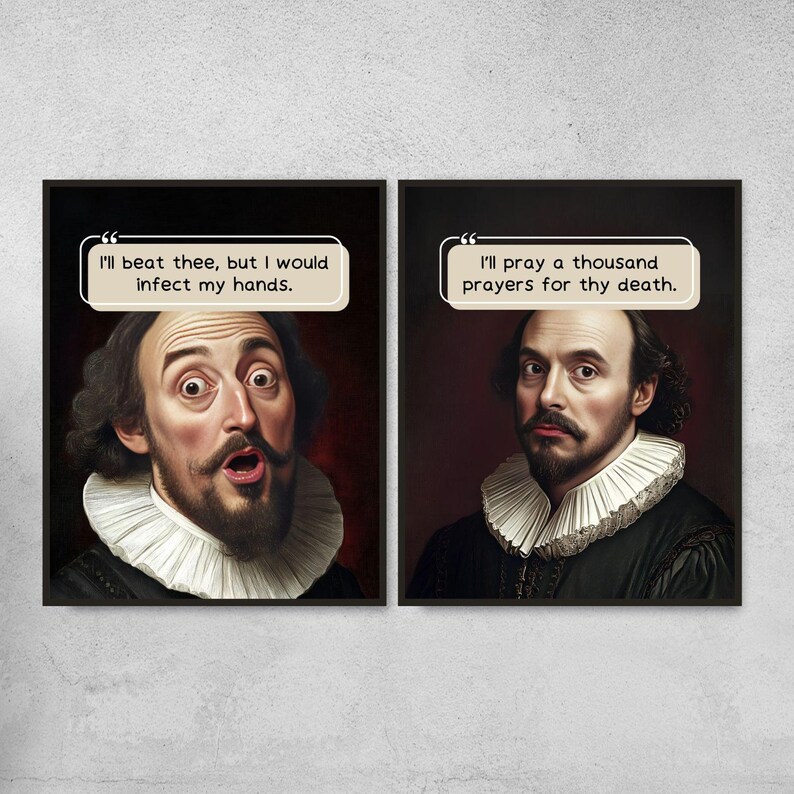 Shakespeare Insults Posters, English Classroom Posters, Reading Nook ...