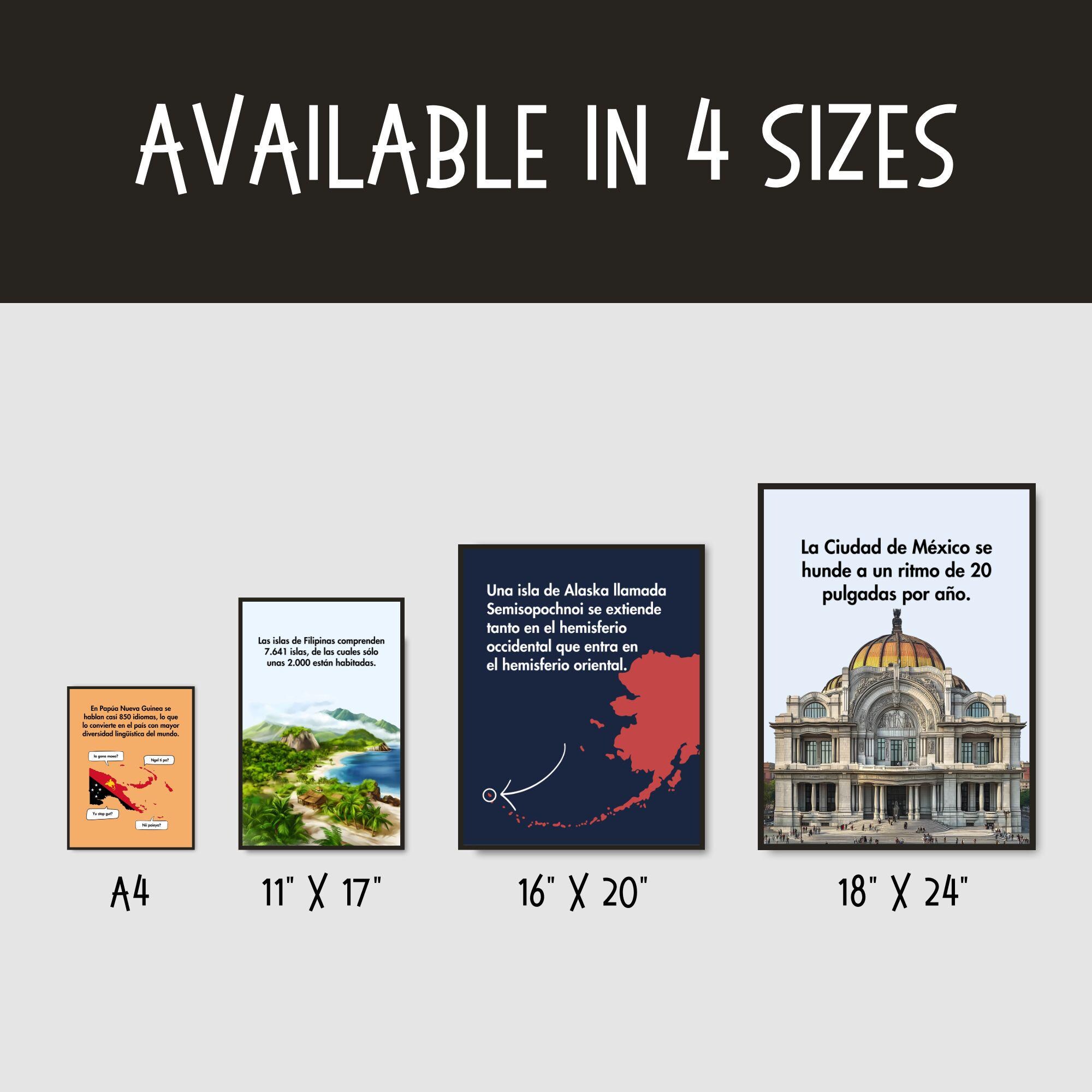10 Geography Fun Facts Printable Posters, Geography Classroom Decor in ...