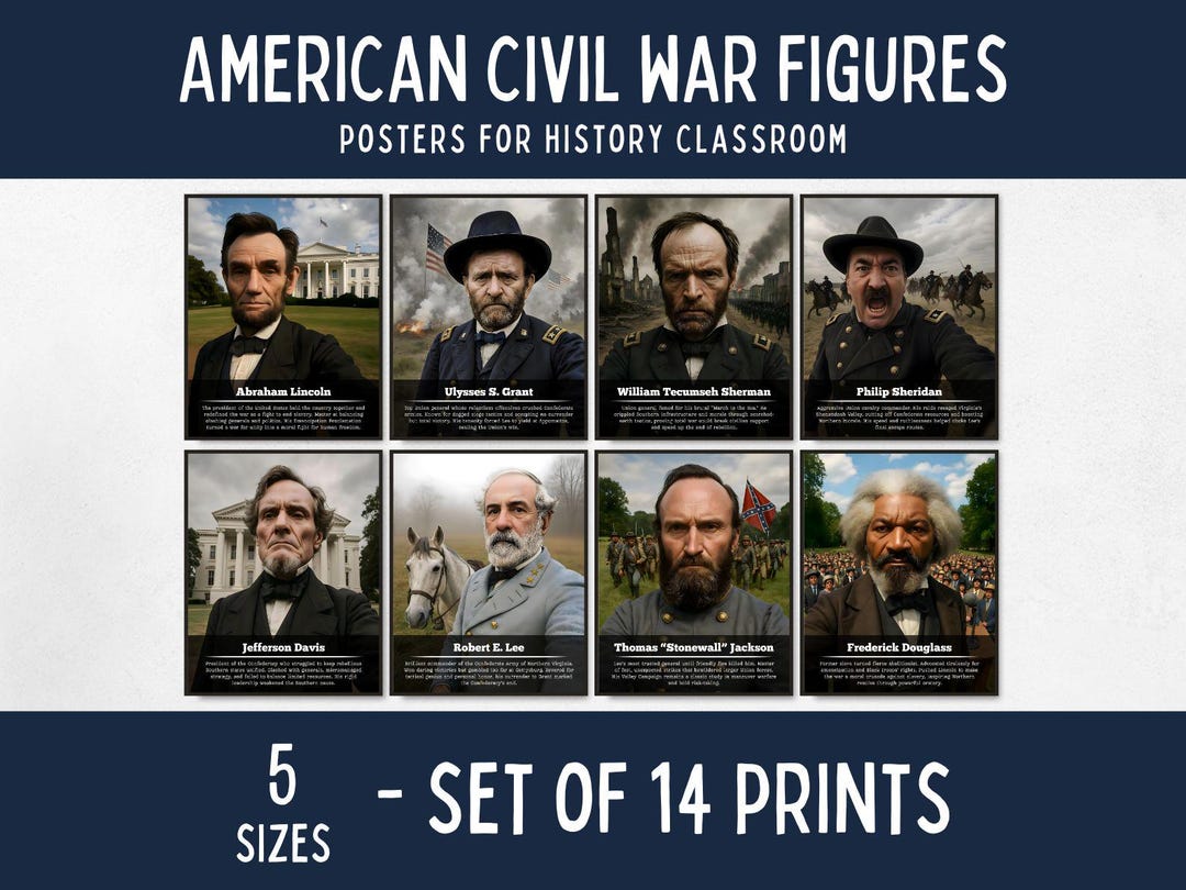 American Civil War Posters, US History Classroom Decor, Middle School ...