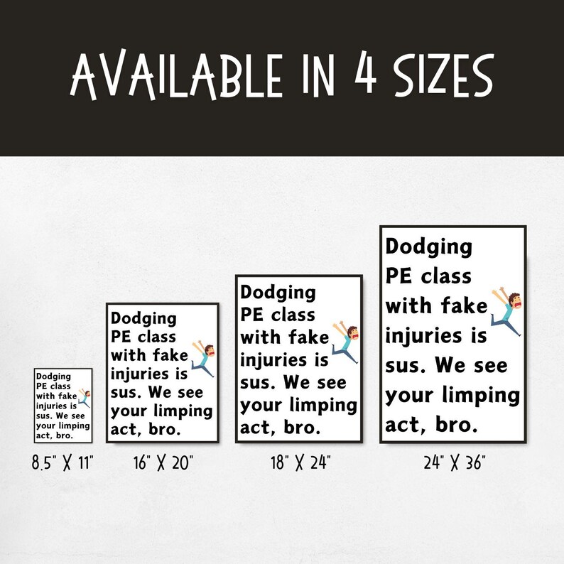 Classroom Rules Poster for Physical Education Decor, Pe Teacher Office ...