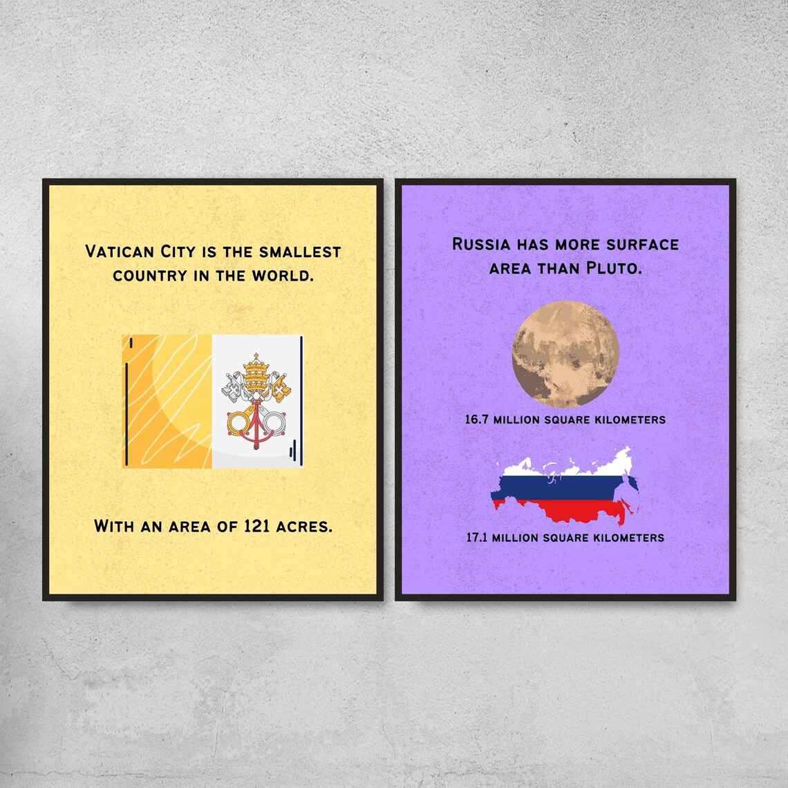 Set of 10 Geography Fun Facts Poster Printable World - Etsy