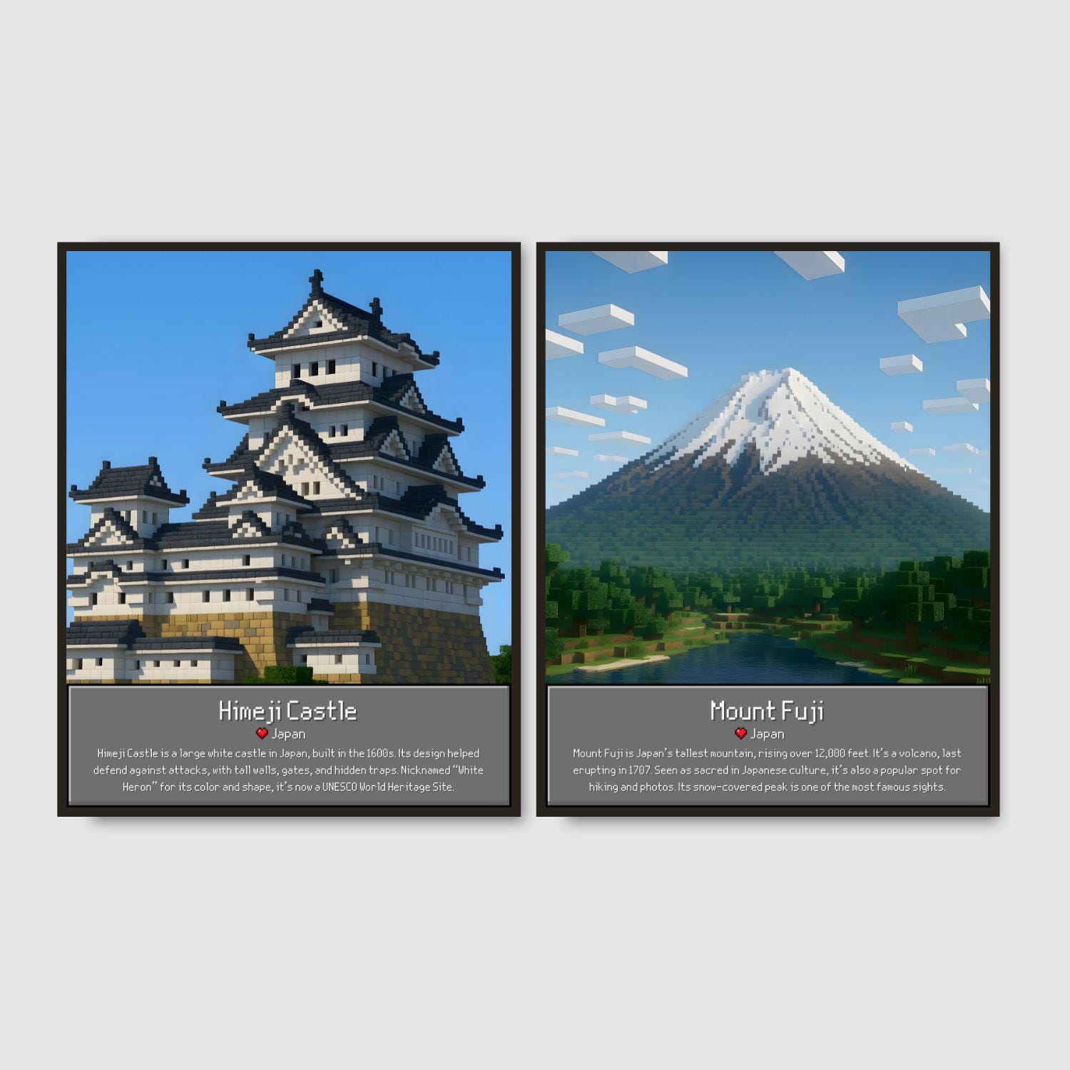 Famous Landmarks Posters & Flashcards, World Geography Classroom ...