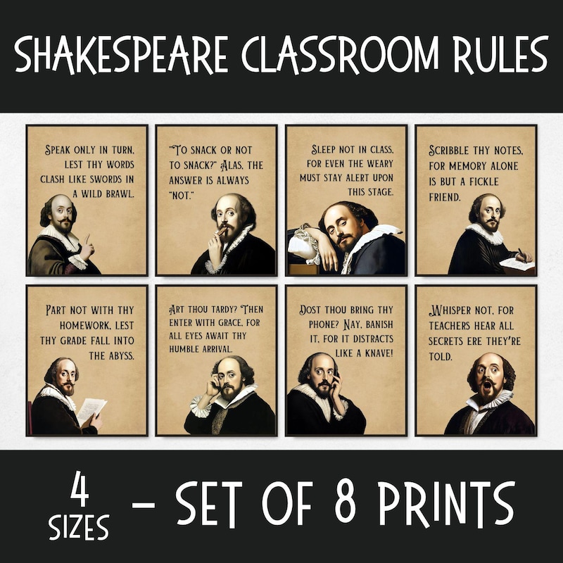 Shakespeare Poster - Etsy