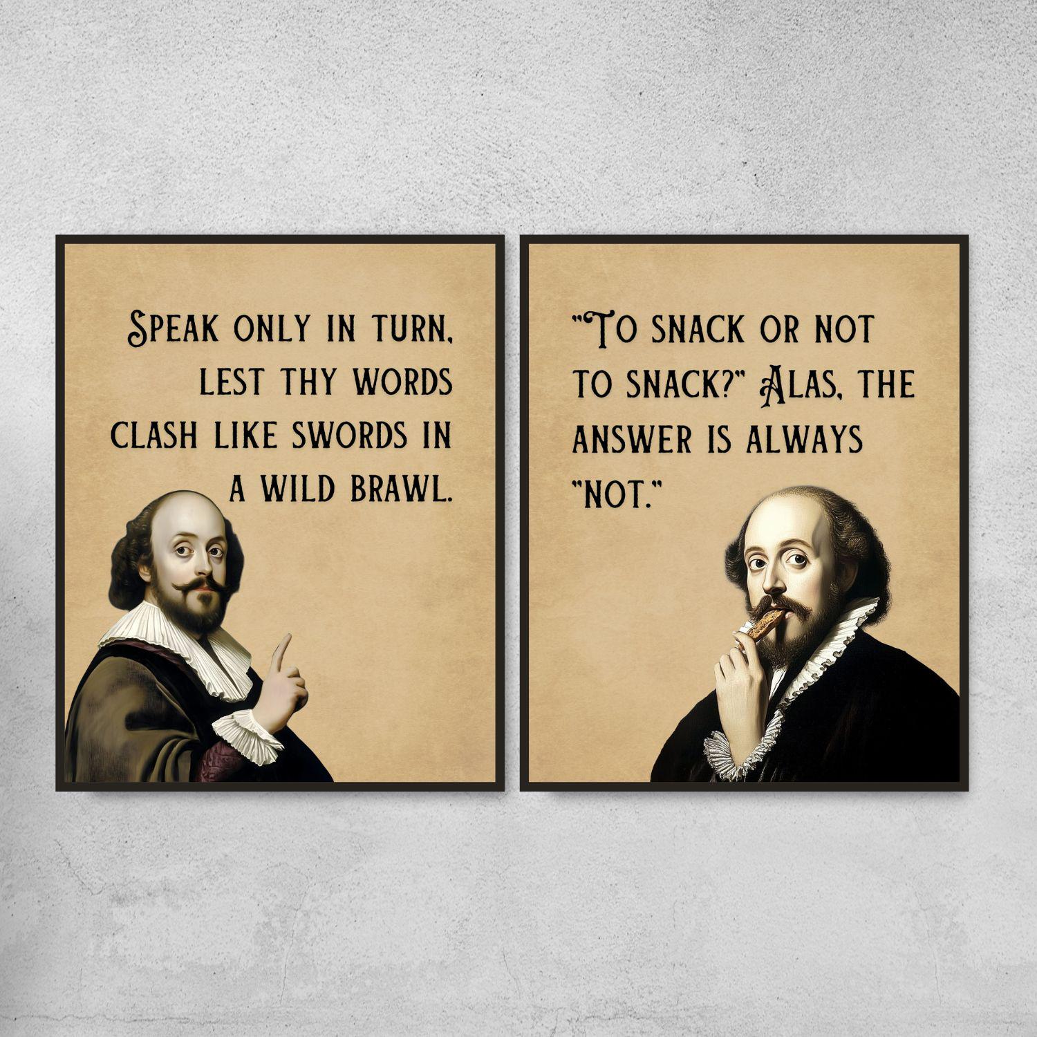 Funny Shakespeare Classroom Rules Posters for English Classroom ...