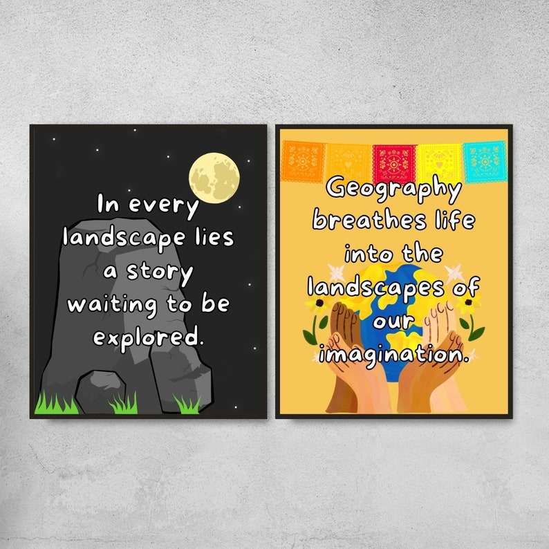 Geography Quotes for Classroom Decor, Social Studies Bulletin Board ...
