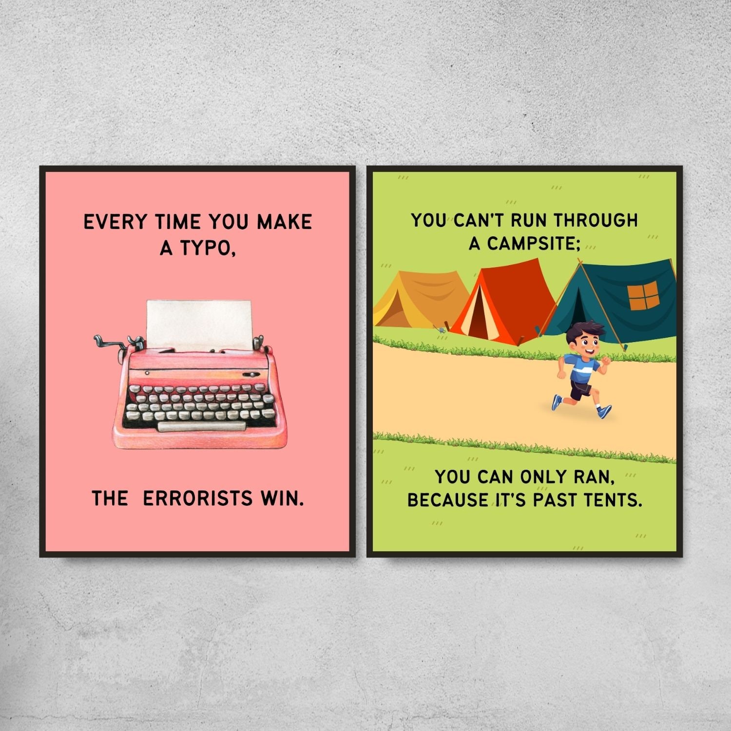 Funny Grammar Posters for English Classroom Decor, Punctuation Wall ...