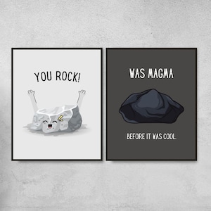 Set of 8 Funny Geology Puns and Memes Printable Posters, Geology ...
