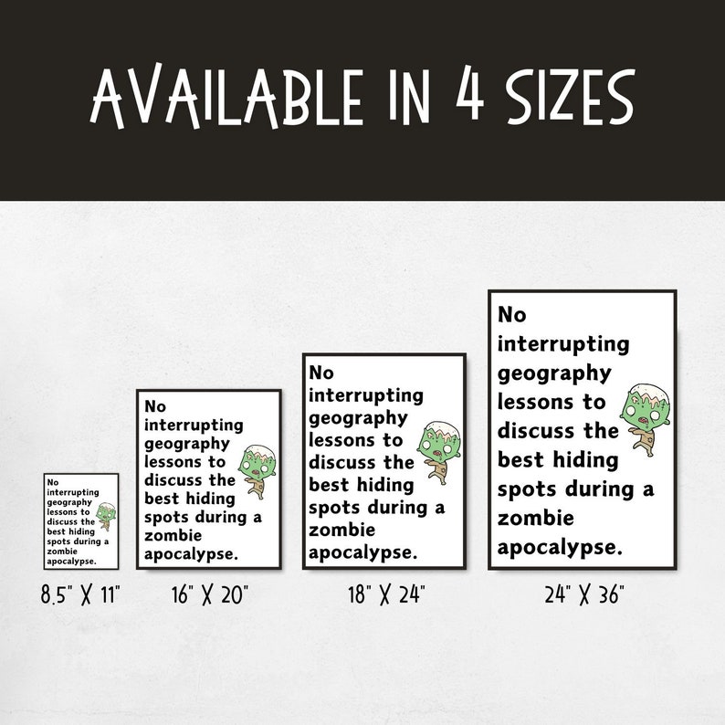 Funny Classroom Rules Poster for Geography Classroom Decor, World ...