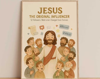 Jesus: the Influencer Poster, High School Classroom Poster, Christian ...