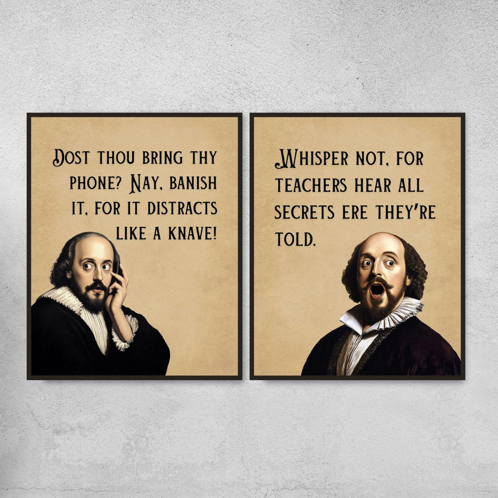 Funny Shakespeare Classroom Rules, English Posters for Classroom ...