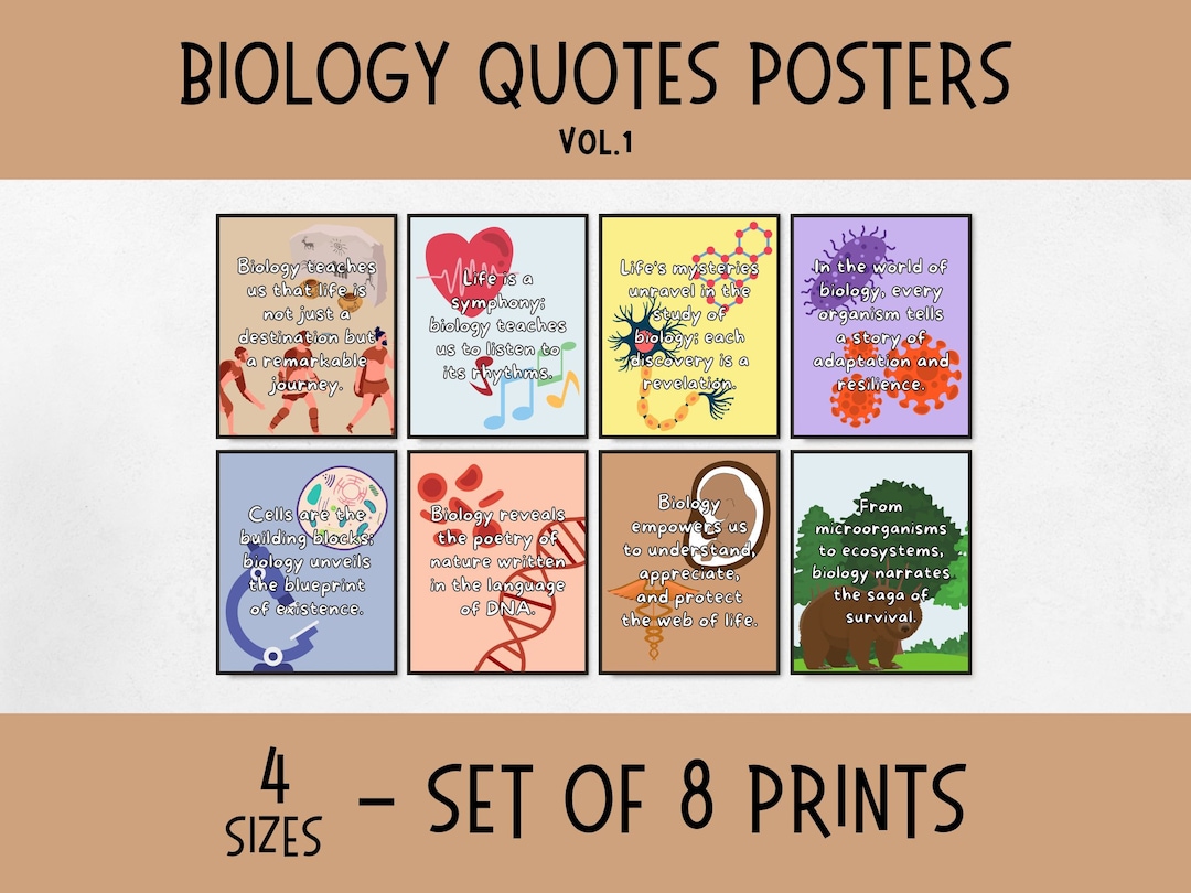 Quotes for Biology Classroom Decor, Popular Science Posters, Biology ...