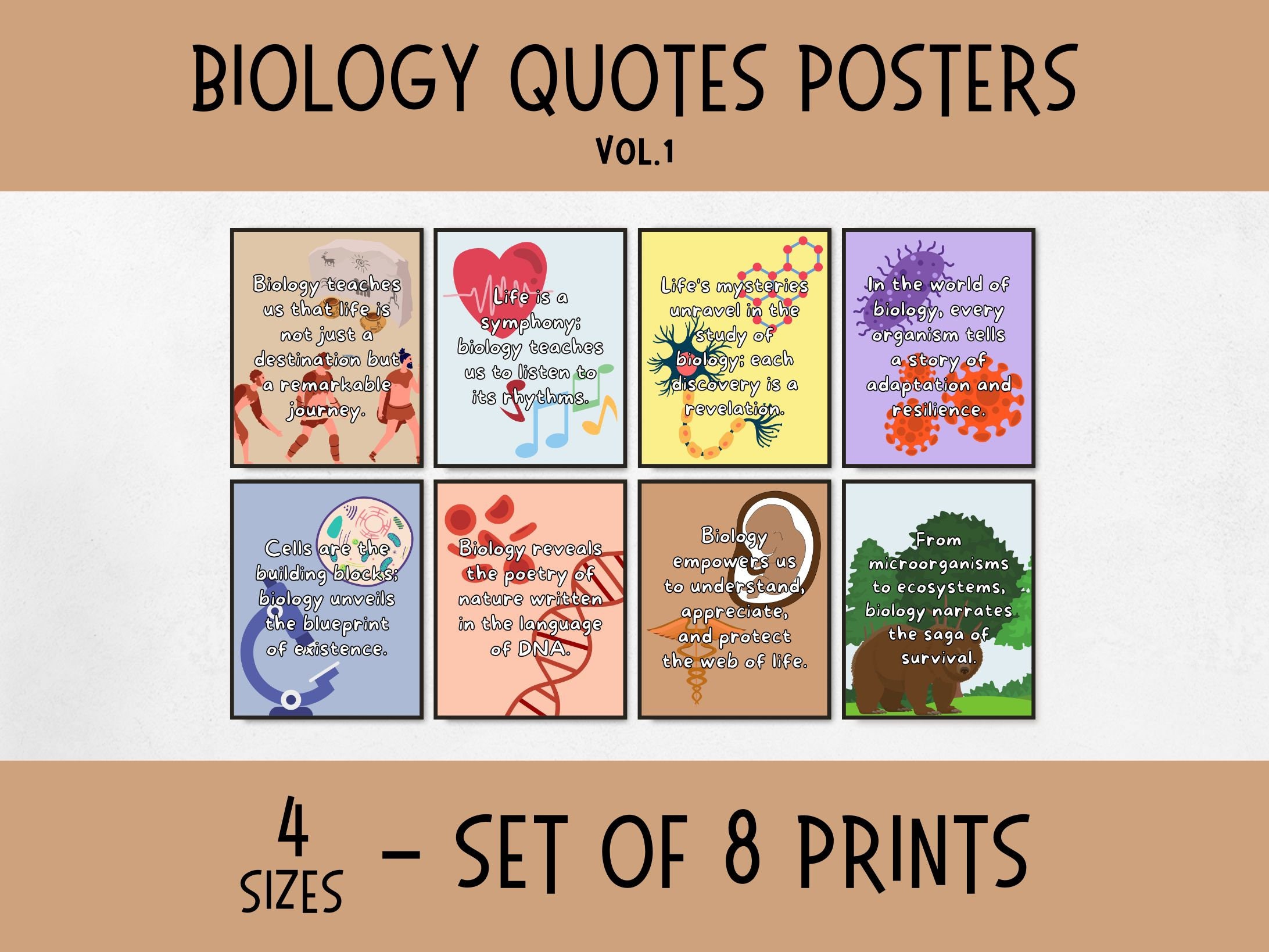 Quotes for Biology Classroom Decor, Biology Wall Decor for Laboratory ...