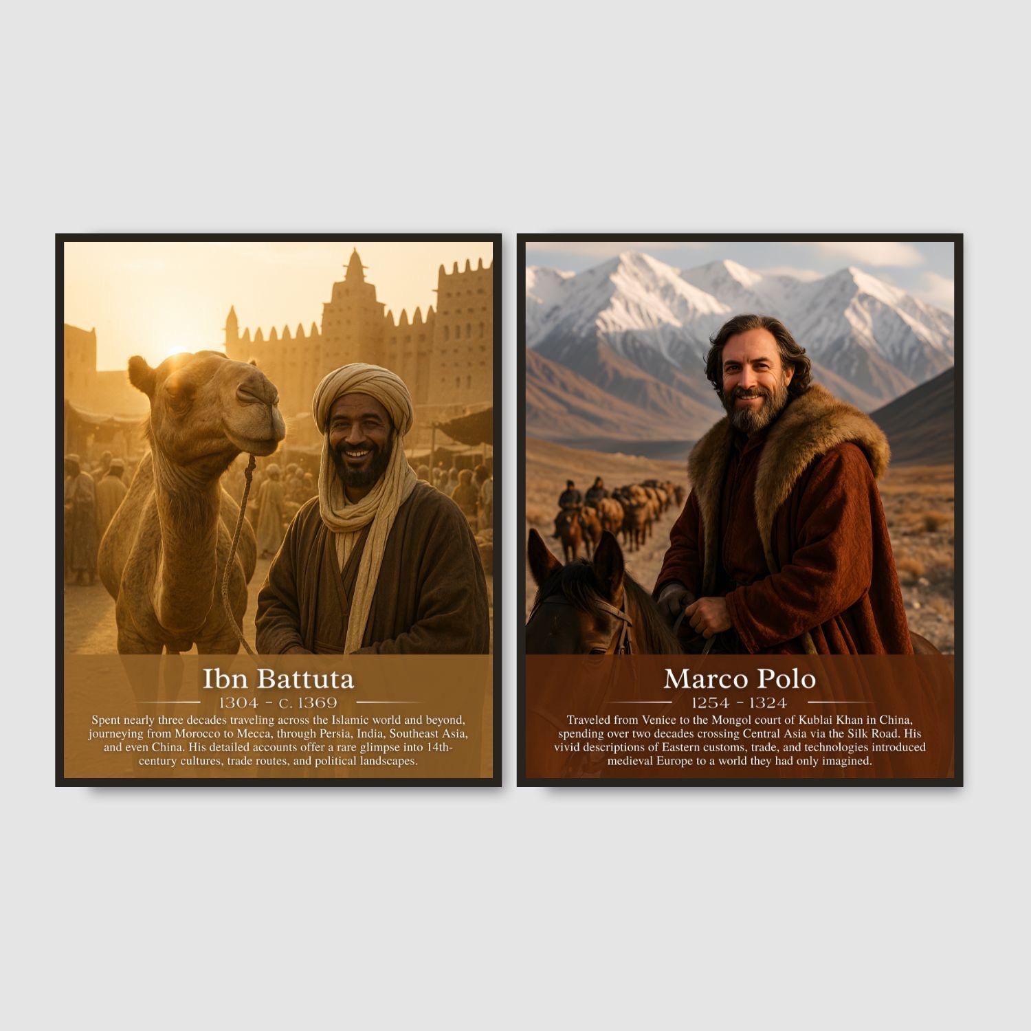 Famous Explorers History Classroom Decor and Flashcards, World History ...