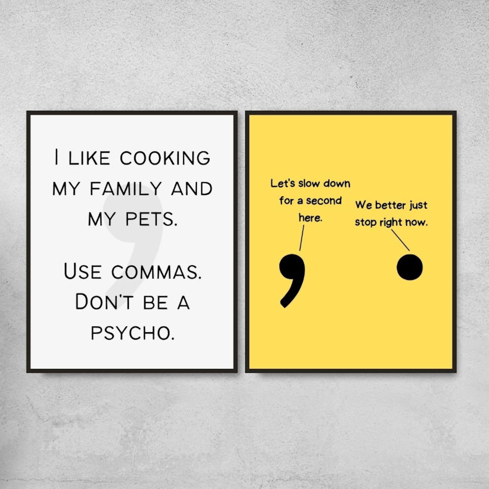 Set of 8 Funny English Classroom Posters Printable Grammar - Etsy