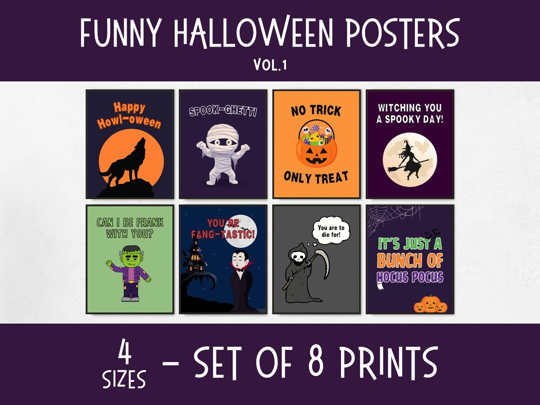 Funny Halloween Classroom Posters Decor, Spooky Halloween Printable ...