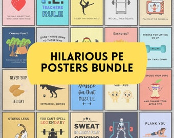 8 Funny Physical Education Decor, Funny Fitness Gifts, Teacher Gift ...