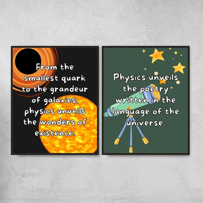 Quotes for Physics Classroom Decor, Popular Science Posters for Kids ...