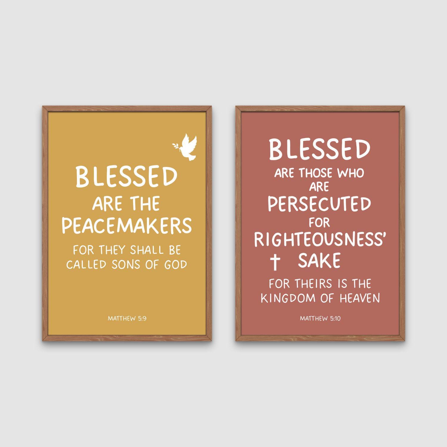 The 8 Beatitudes Posters, Catholic Classroom Decor, Christian ...