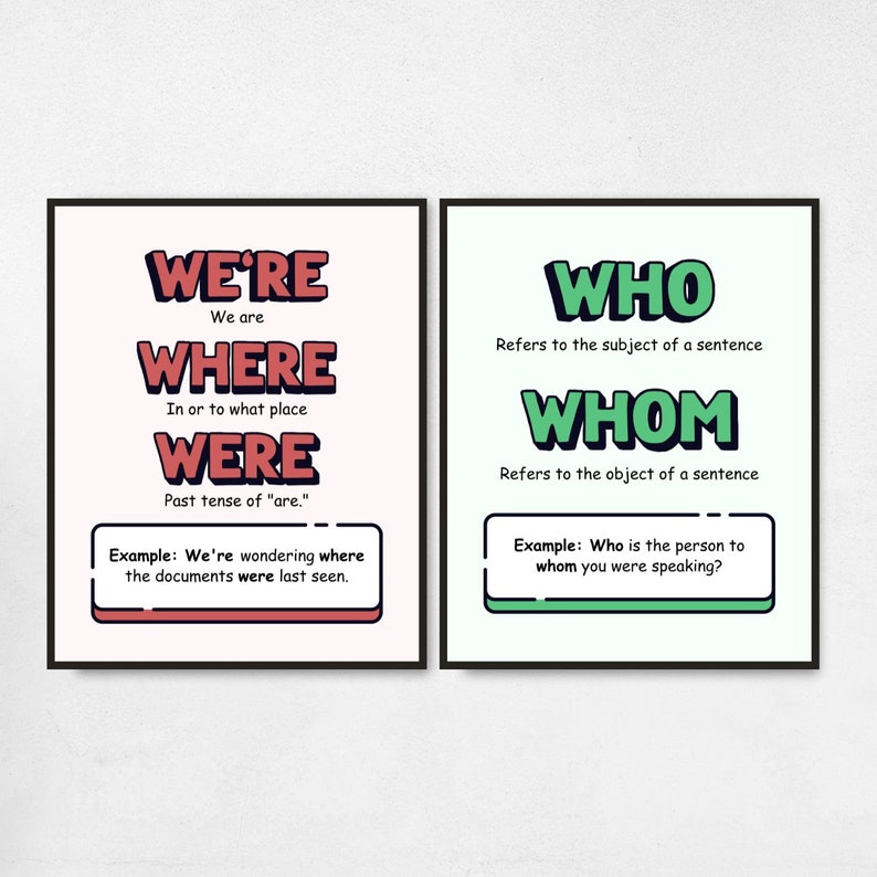 Commonly Confused Words Posters, English Posters for Classroom, Grammar ...