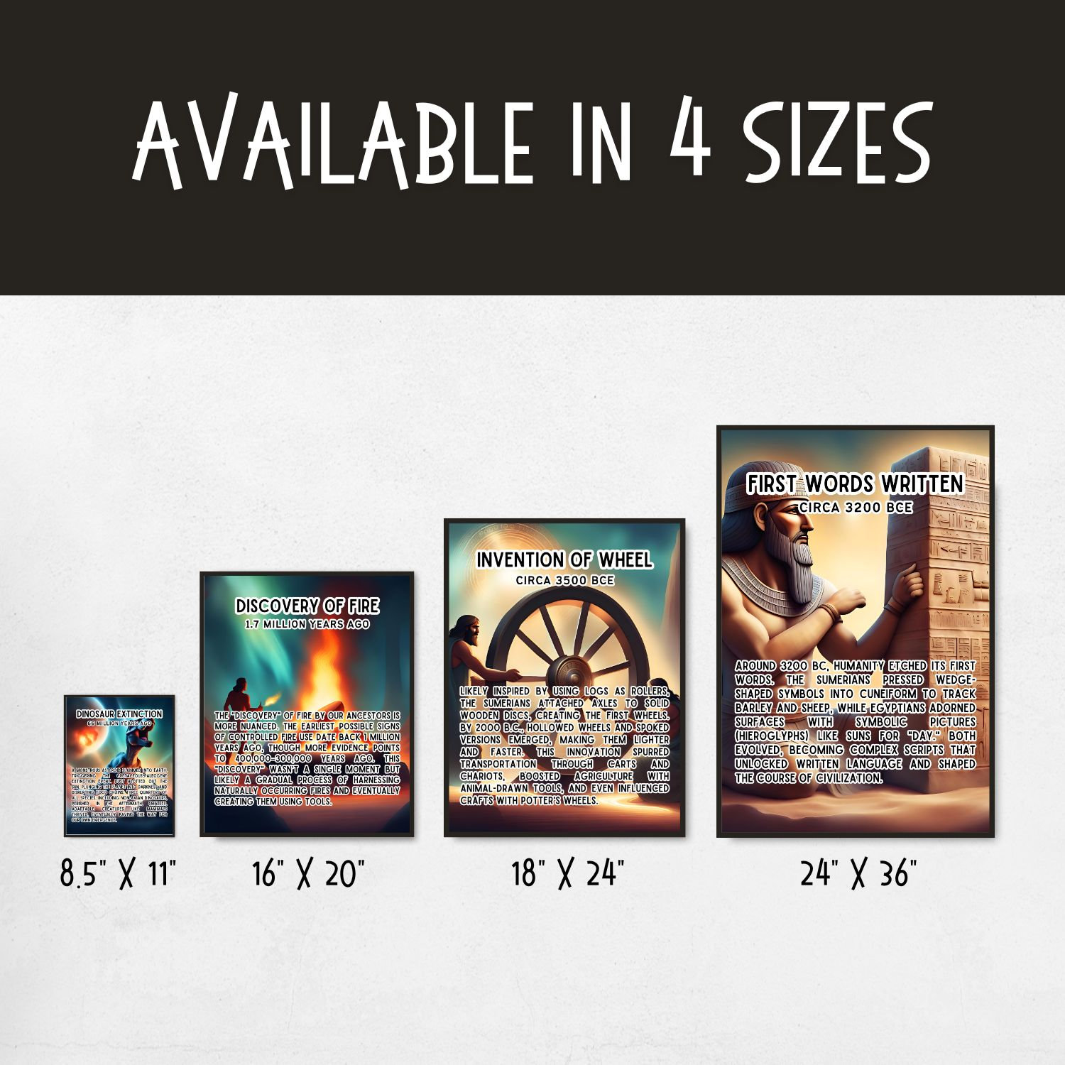 36 Chronological History Timeline Posters for Classroom Decor, Social ...