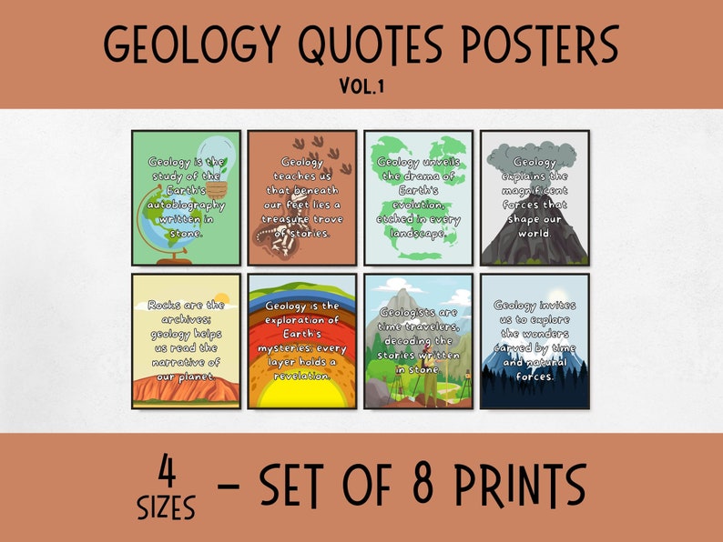 Geology Quotes Classroom Posters & Flashcards, Homeschool Geology ...