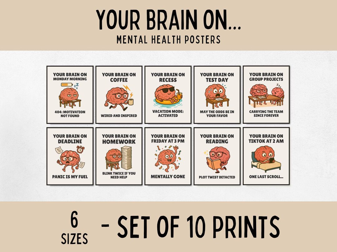 You Brain on Posters for Classroom Decor, Growth Mindset Posters for ...