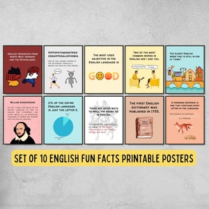 10 English Fun Facts Posters Printable for Classroom and - Etsy UK