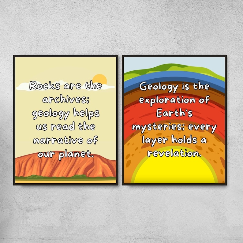 Geology Quotes Posters for Classroom Decor, Stem Classroom Decor, Earth ...