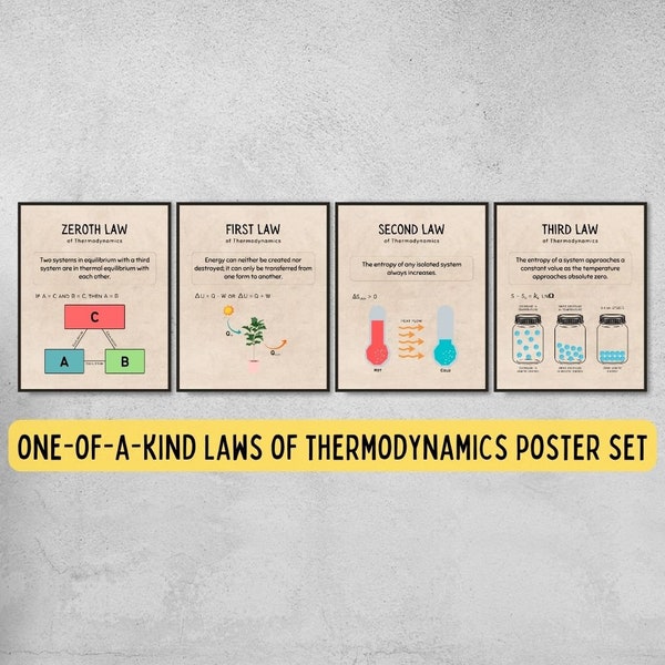 Law of Thermodynamics Poster - Etsy
