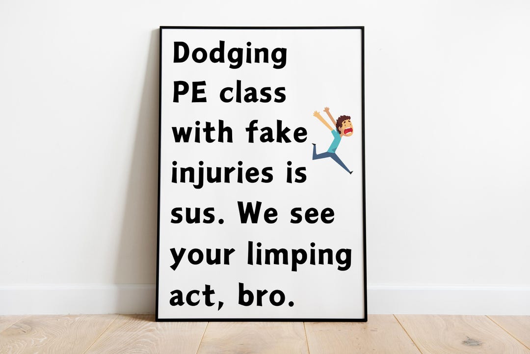 Classroom Rules Poster for Physical Education Decor, Pe Teacher Office ...