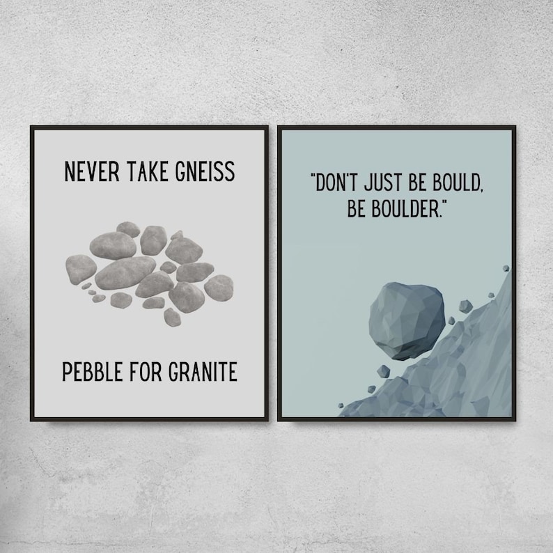 Funny Geology Classroom Posters & Flashcards, Homeschool Geology ...