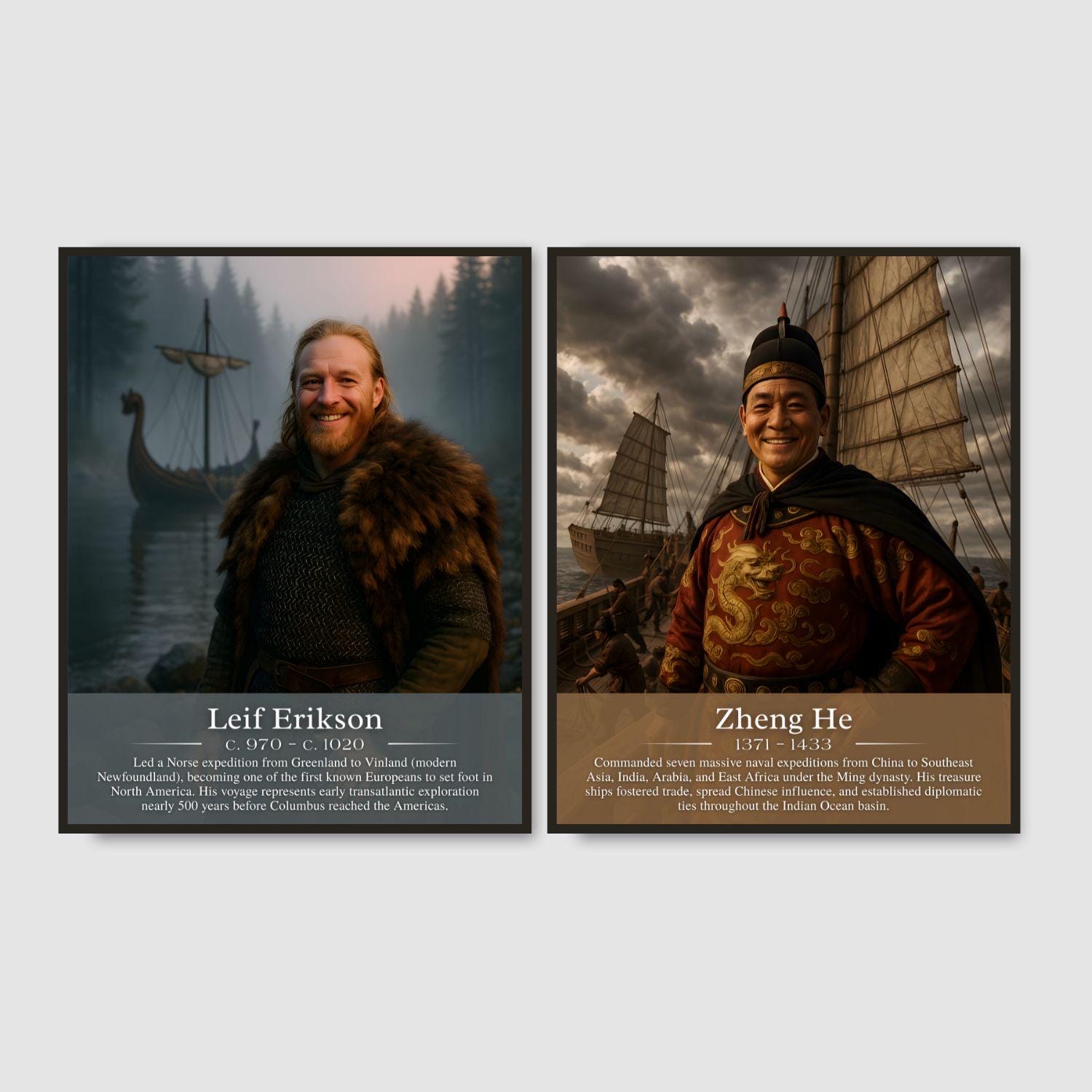 Famous Explorers History Classroom Decor and Flashcards, World History ...