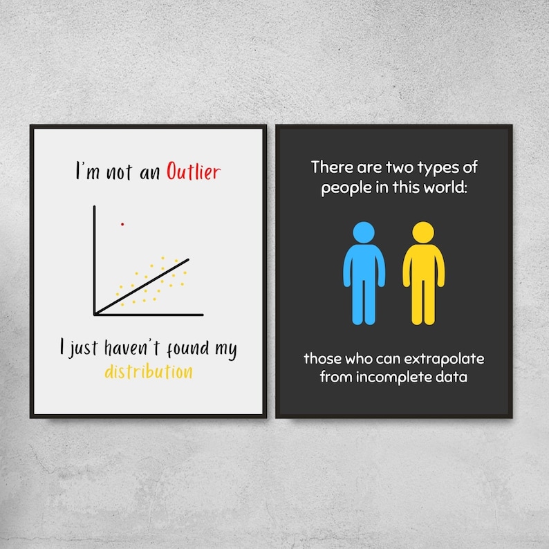 Funny Statistics Puns and Memes Posters Printable, Math Classroom Decor ...