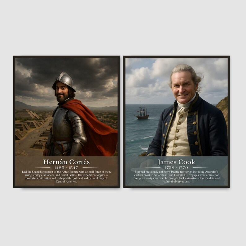 Famous Explorers History Classroom Decor and Flashcards, World History ...