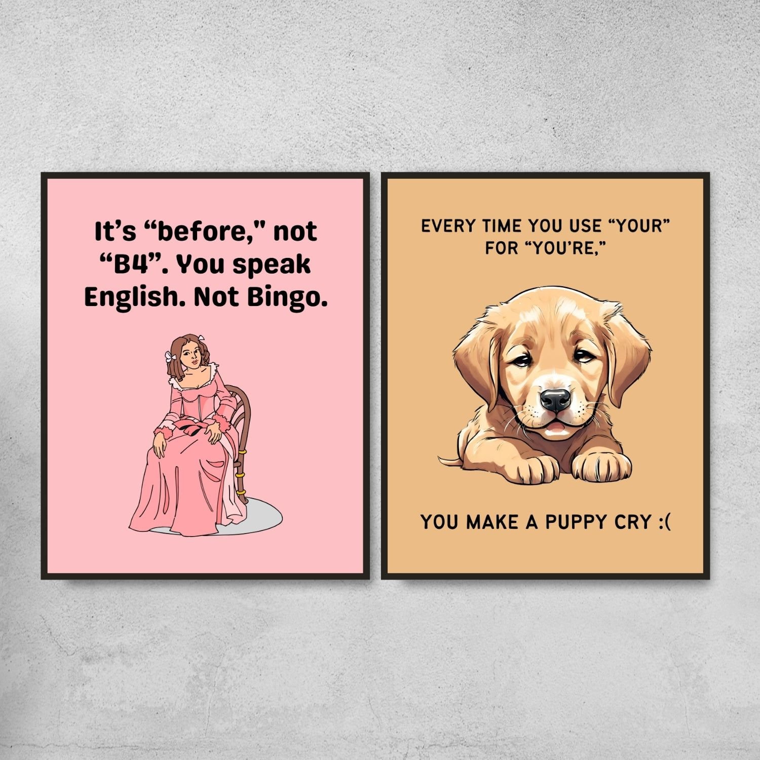 Funny Grammar Posters for English Classroom Decor, Grammar Punctuation ...