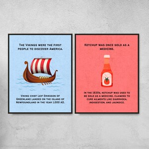 History Fun Facts Posters & Flashcards, World History Classroom Posters ...