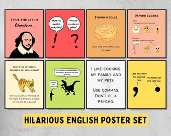 Kids English Poster - Etsy
