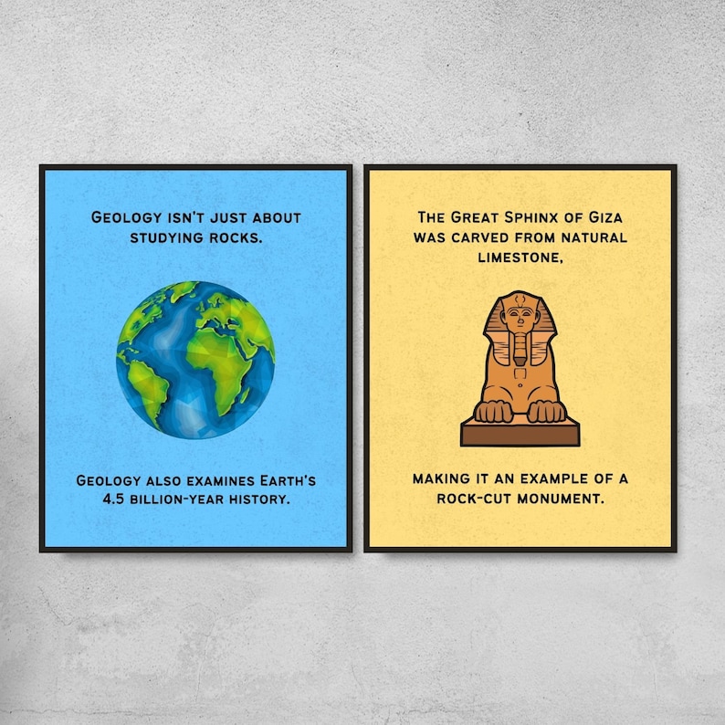 Geology Fun Facts Classroom Posters, Stem Classroom Decor, Earth ...