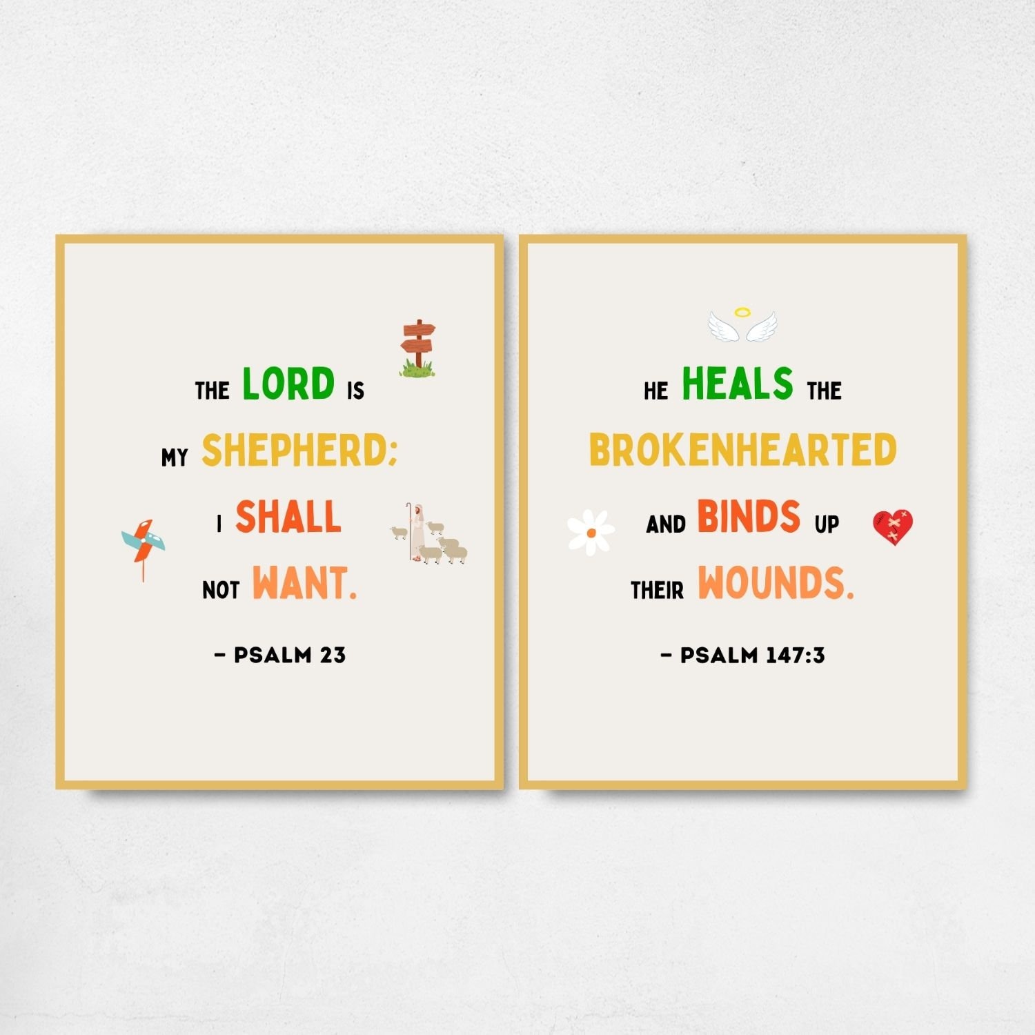 Bible Verse Posters for Classroom Decor, Pastor Office Decor, Catholic ...