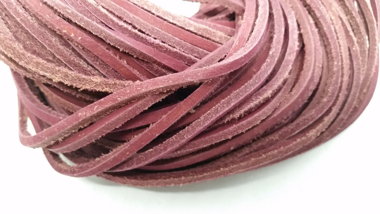 Real Flat Leather Cord - 3mm X 3mm String Lace Thong - for Jewellery ...
