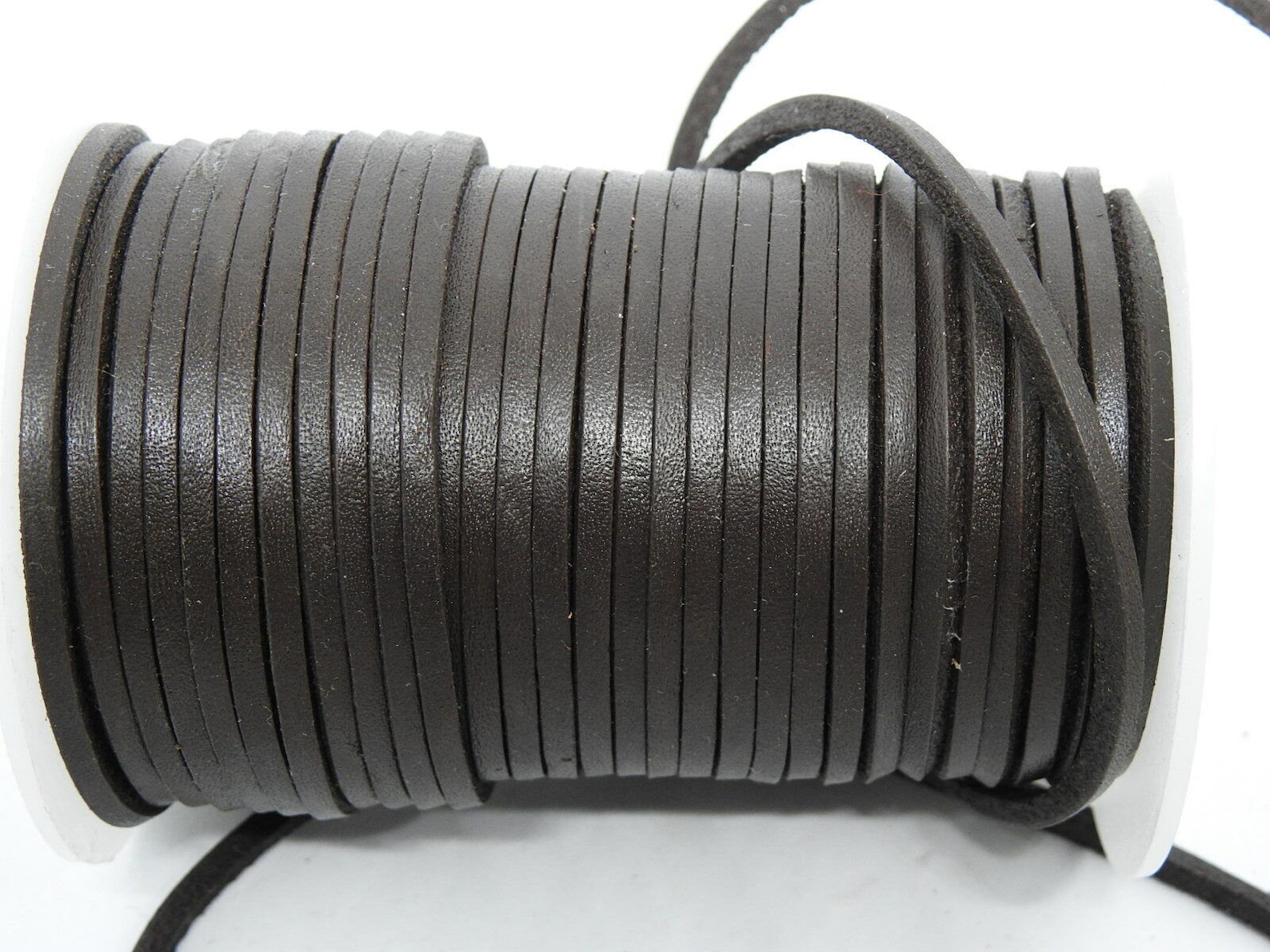 Real Flat Leather Cord - 3mm X 3mm String Lace Thong - for Jewellery ...