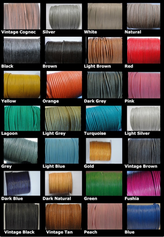 100% Genuine Leather Cord Lance 3 Mm Leather Cord Round - Etsy